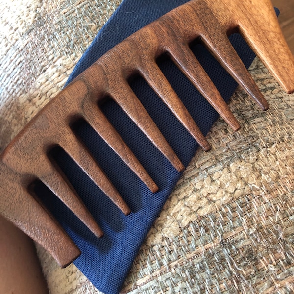 Witches Comb :) - Wide Tooth Curly Hair Walnut Comb - Handmade Comb ...