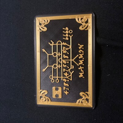 Obey Me Mammon goldie Credit Card - Etsy