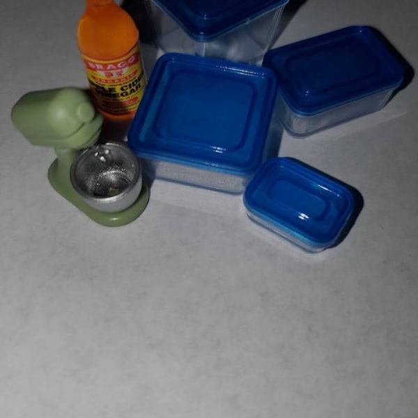 4pcs Set Cute Miniature Food Containers With Lids Mini Tiny Storage ...