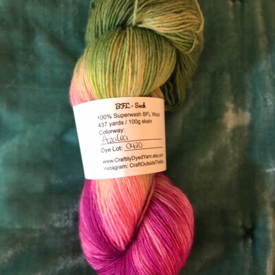 Azalea Hand Dyed Yarn / Handdyed Yarn, Sock Yarn, Wool Yarn Pink to ...