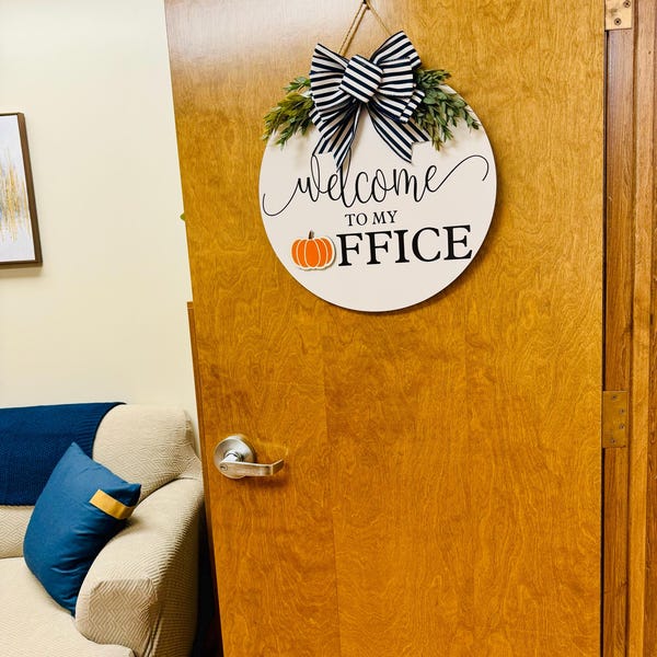 Interchangeable Office Welcome Sign | Interchangeable Wooden Sign ...