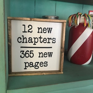 12 New Chapters Sign / 365 New Days / Wood Signs / Farmhouse - Etsy