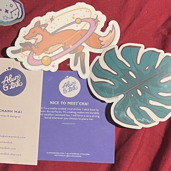 Cosmic Fox Clear Vinyl Sticker - Etsy