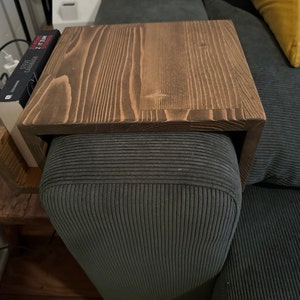 Functional Wood Armrest Table, Couch Arm Rest Table With Magazine Stand ...