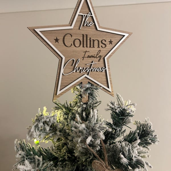 Christmas Tree Topper - Personalised Christmas Tree Topper ...