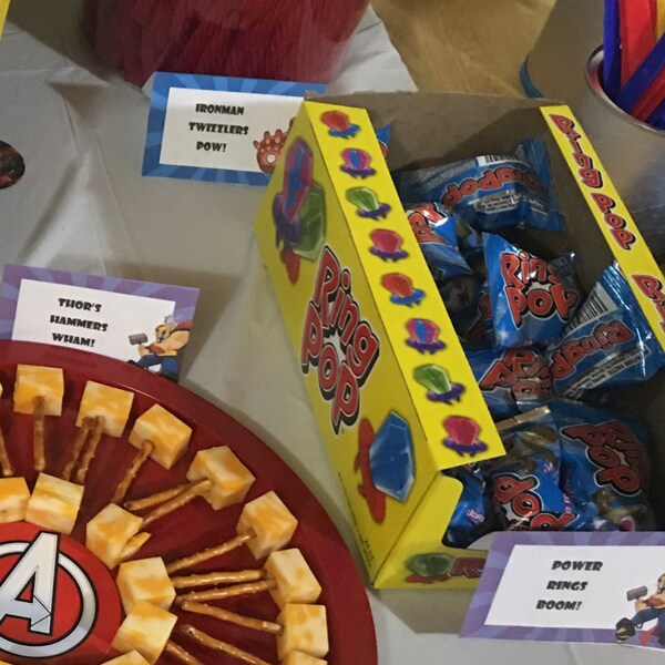 INSTANT DOWNLOAD - EDITABLE the Avengers Food Tent - Etsy