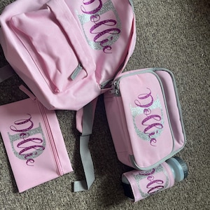 Personalised Mini Kids Initial Boys Girls Backpack Name Toddler School ...