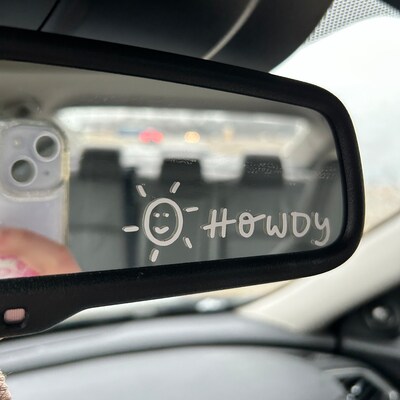 Howdy Car Sticker Cute Trendy Car Decal Mirror Car Sticker Cute Bumper ...