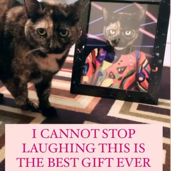 80s School Portrait, Pet Portrait, Custom Pet Portrait, Funny Pet ...