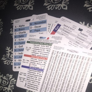 Mini EMT Vertical Badge Card Set 6 Cards for ID Badge Clip Strap Reel ...