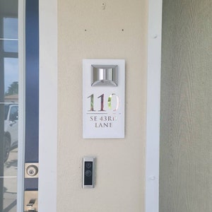 K Smart Sign Bellissima S1 Laser Cut Matt White & Black Marble Floating ...