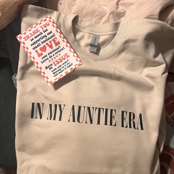 In My Auntie Era Sweatshirt, Auntie Sweatshirt, Auntie Crewneck, Aunt ...