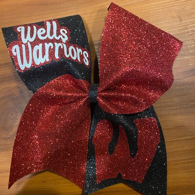 Raiders Black and Silver Glitter Cheer Bow - Etsy