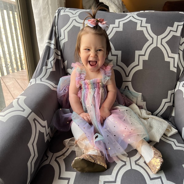 Ruby Slippers - Red Sequin Ballet Slippers - Dress up Shoes- Baby ...