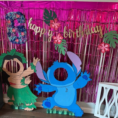 Lilo and Stitch Character Cardboard Cutouts Selfie Party Decorations ...