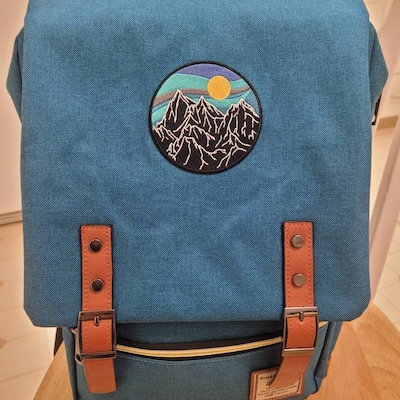 Retro Mountain Patch Embroidered Vintage Style Hiking Camping Adventure ...