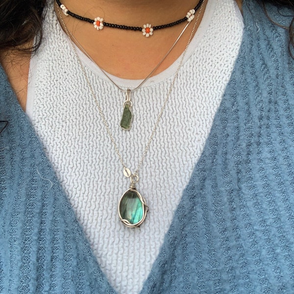 3D Designed 925 Silver SWINGING Necklace. Girl Watching Rain Ladies ...