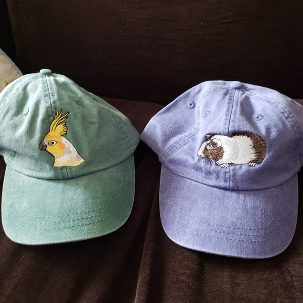 COCKATIEL BIRD HAT - Embroidered Men Women Wildlife Baseball Cap ...