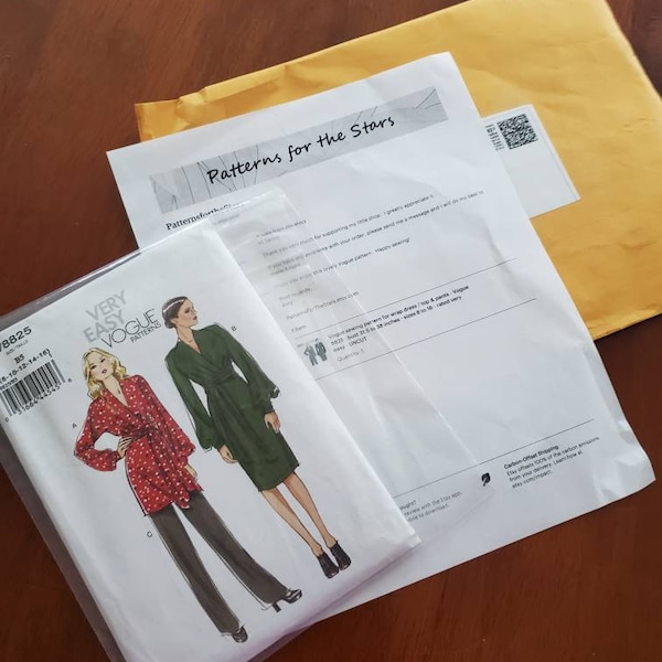 Vogue Sewing Pattern for Shorts & Wide Leg Pants and Tie-front Top ...