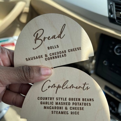 Wooden Buffet Food Name Sign, Food Table Tent Card, Food Tag, Cute ...