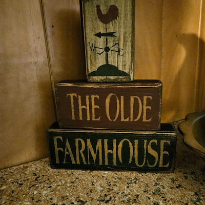 Sunflowers Primitive Block Sign - Etsy