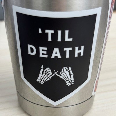 Black 'til Death Sticker Bridesmaid Proposal MOH Gift Wedding Party ...