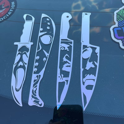 Horror Movie Slasher Knives Car Decal Vinyl Sticker Water - Etsy