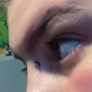 Titanium Threadless Push Fit Vitrail Medium Cluster Labret | Etsy