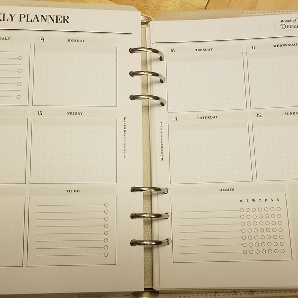 PRINTABLE A5 Week on Two Pages A5 Printable, A5 Weekly Insert Printable, Planner Inserts ...