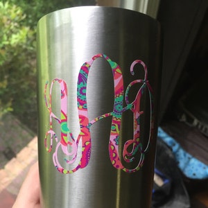 Paisley Monogram Decal, Car Decal, Vinyl Decal, Tumbler Decal, Laptop ...