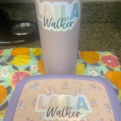 Personalized Name Sticker, Custom Name Sticker, Colorful Name Sticker ...