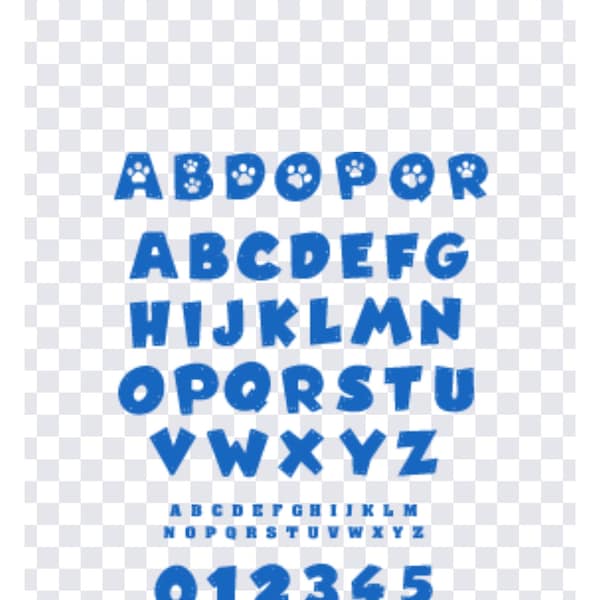 Paw Font OTF, Paw Font Svg, Dog Font Svg, Dog Letters Svg Cricut, Paw ...