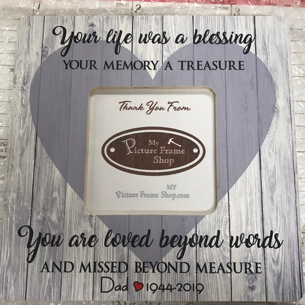Personalized Memorial Wood Frame, Sympathy Gift - Etsy