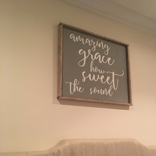 Made to Order Farmhouse Wall Art Rustic Wooden Distressed Sign Bless ...