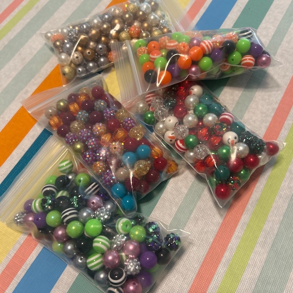20MM Solid Chunky Beads, Chunky Bubblegum Beads, Acrylic Gumball Beads ...