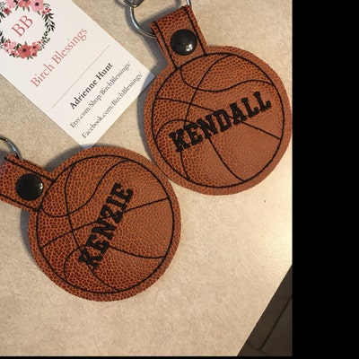Personalized Basketball Keychain-small Basketball Leather-name Only one ...