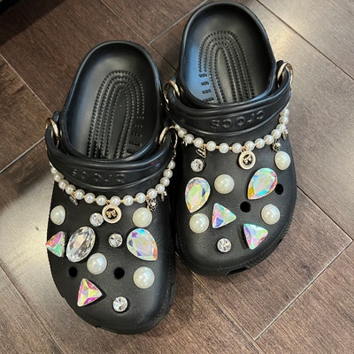 Crocs High Quality Gold and Silver Luxury Crystal Charms for Your Crocs ...