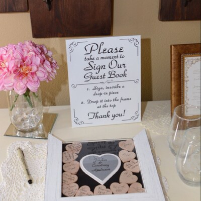 State Guest Book Drop Top Box Custom Guestbook Alternative - Etsy