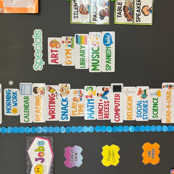 Classroom Daily Schedule Magnets Back to School Decor Daily Visual ...