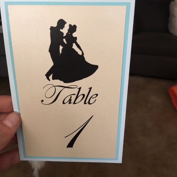 Cinderella Table Numbers, Disney Theme Weddings, Fairy Tale Weddings ...