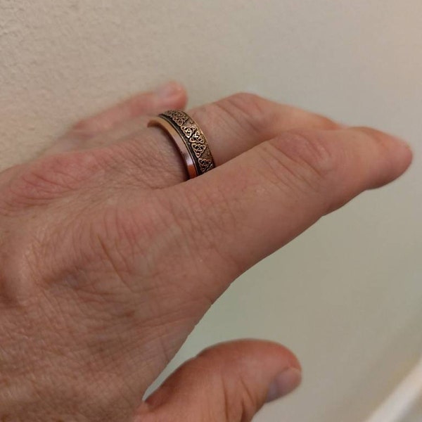 Celtic Knot Copper Coin Ring // Viking Ring Warrior Jewelry Celtic Ring ...