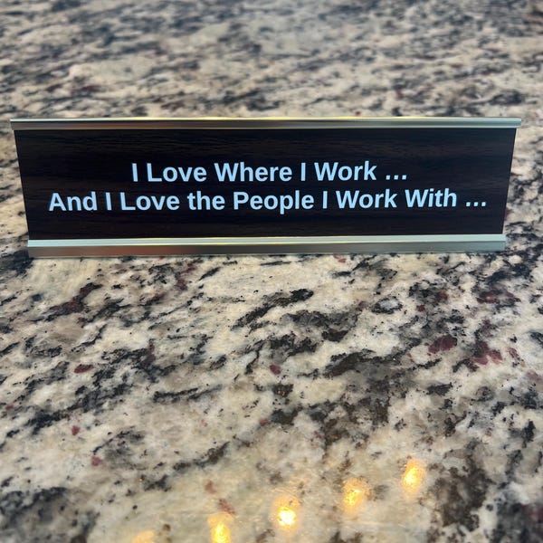 Custom Engraved Desk Name Plate: Funny Office Gift - Etsy