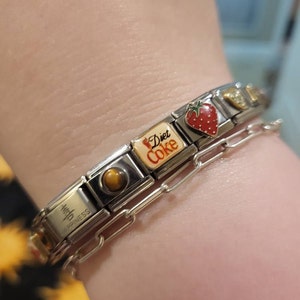 Build a Custom 5mm TINY Sized Italian Charm Bracelet With Birthstone ...