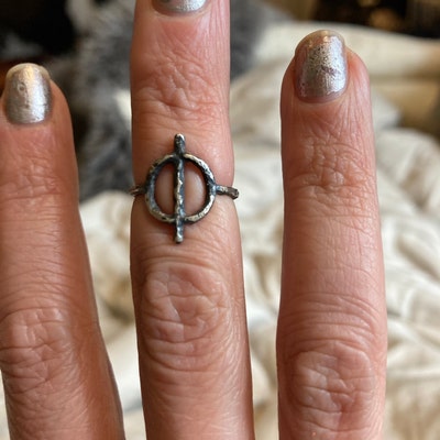SALT Symbol SALT Ring Sterling Silver Alchemy Occultism Occult Esoteric ...