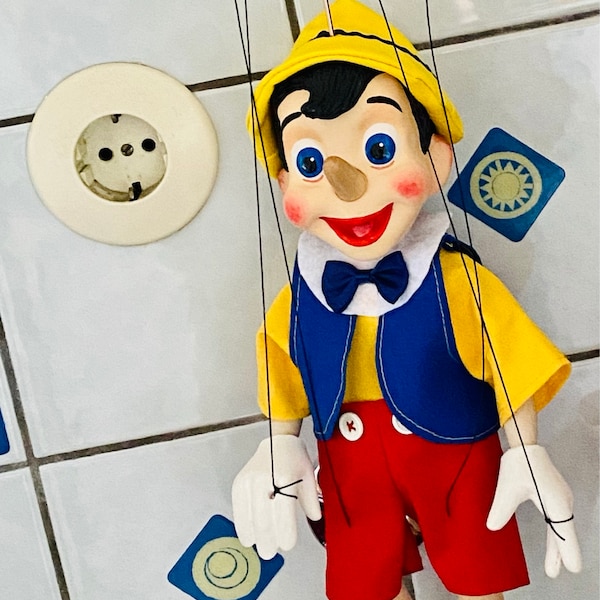 Pinocchio Cartoon Puppet – Czech Hand-made Marionette From Prague - Etsy