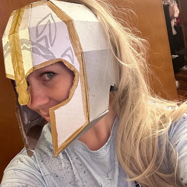 Greek Helmet Base Cardboard Template - Spartan or Troy DIY Armor ...