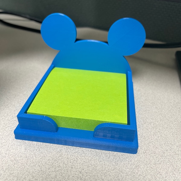 Mickey Mouse 3D Printed Disney Sticky Note Holder for Desk, Work ...