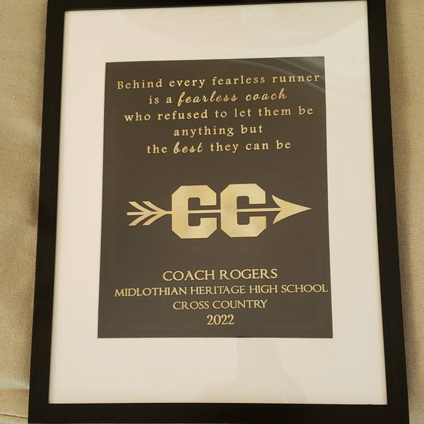 Track Coach Gift, Cross Country Coach Gift, Personalized, XC Coach ...