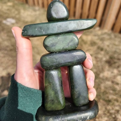 Canadian Nephrite Jade Inukshuk 3 Sizes Green Jade Natural Jade - Etsy
