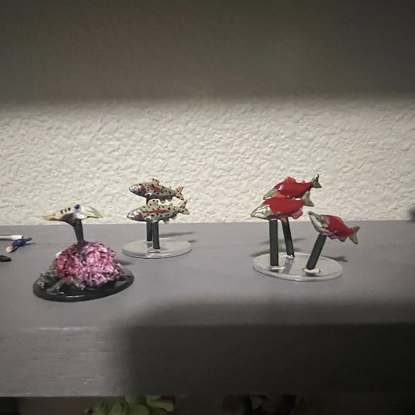 50pc Fish Miniature 3D Printed Dnd Scatter Terrain Dungeons and Dragons ...